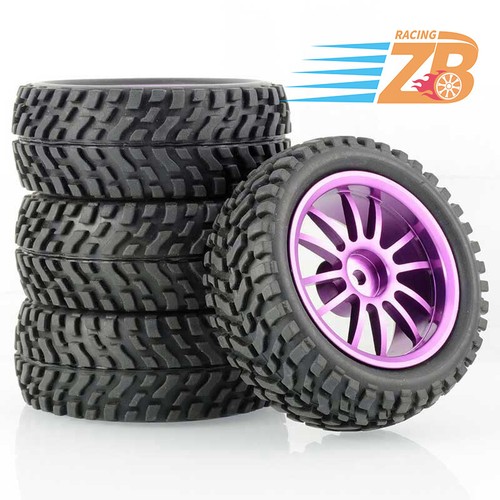 1/10 RC Front & Rear Tires and Wheel Rims 12mm Hex for Tamiya TT02B ...