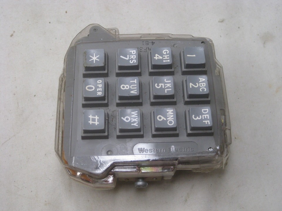 vintage Western Electric telephone phone touch tone dial keypad key pad ...