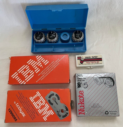IBM Lexmark TYPEWRITER SELECTRIC 2 Film Ribbons 3 Fonts LIQUID PAPER ...