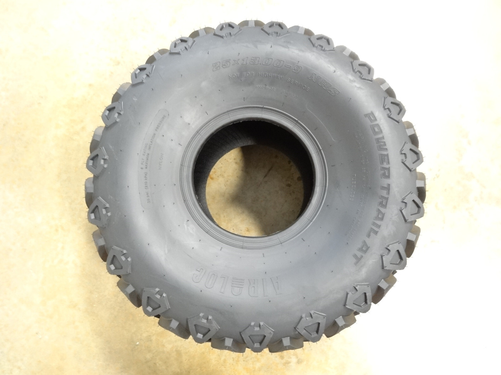 TWO 25x13.00-9 Air-Loc Power Trail AT Tires 6 ply JD Gator rear 25x13-9 ...