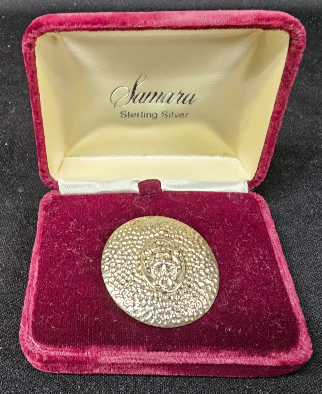 Vintage Samara Sterling Silver Pin - Wind God - In Or… - Gem