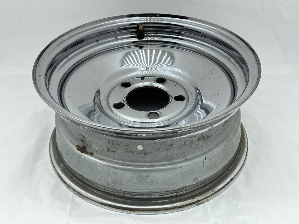 14x6 Keystone Wheels Chrome Baby Moon Smoothie Style Rim Uni-Lug Pair ...