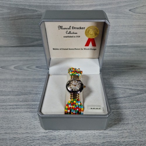 Marcel Drucker Watch Ladies Seed Bead Multicoloured New In Box ...