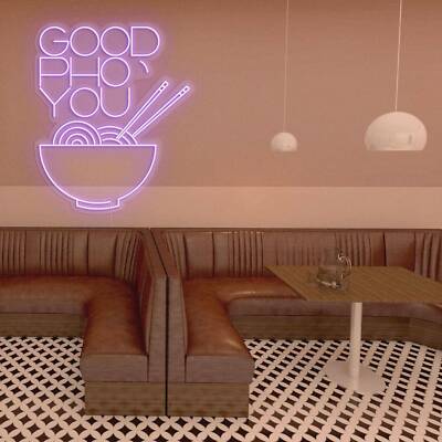 32"x26.4" Good Pho You Vietnamese Noodle Purple Flex LED Neon Sign ...