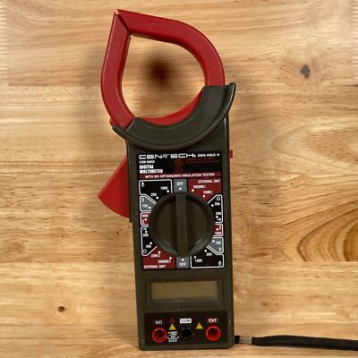 Cen-Tech 95652 Gray/Red Handheld Digital Display 5-Function Clamp-On ...