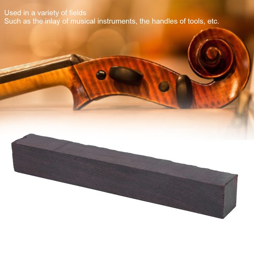 150x20x20mm DIY Handicraft Musical Instrument Handle Black Ebony Wood ...