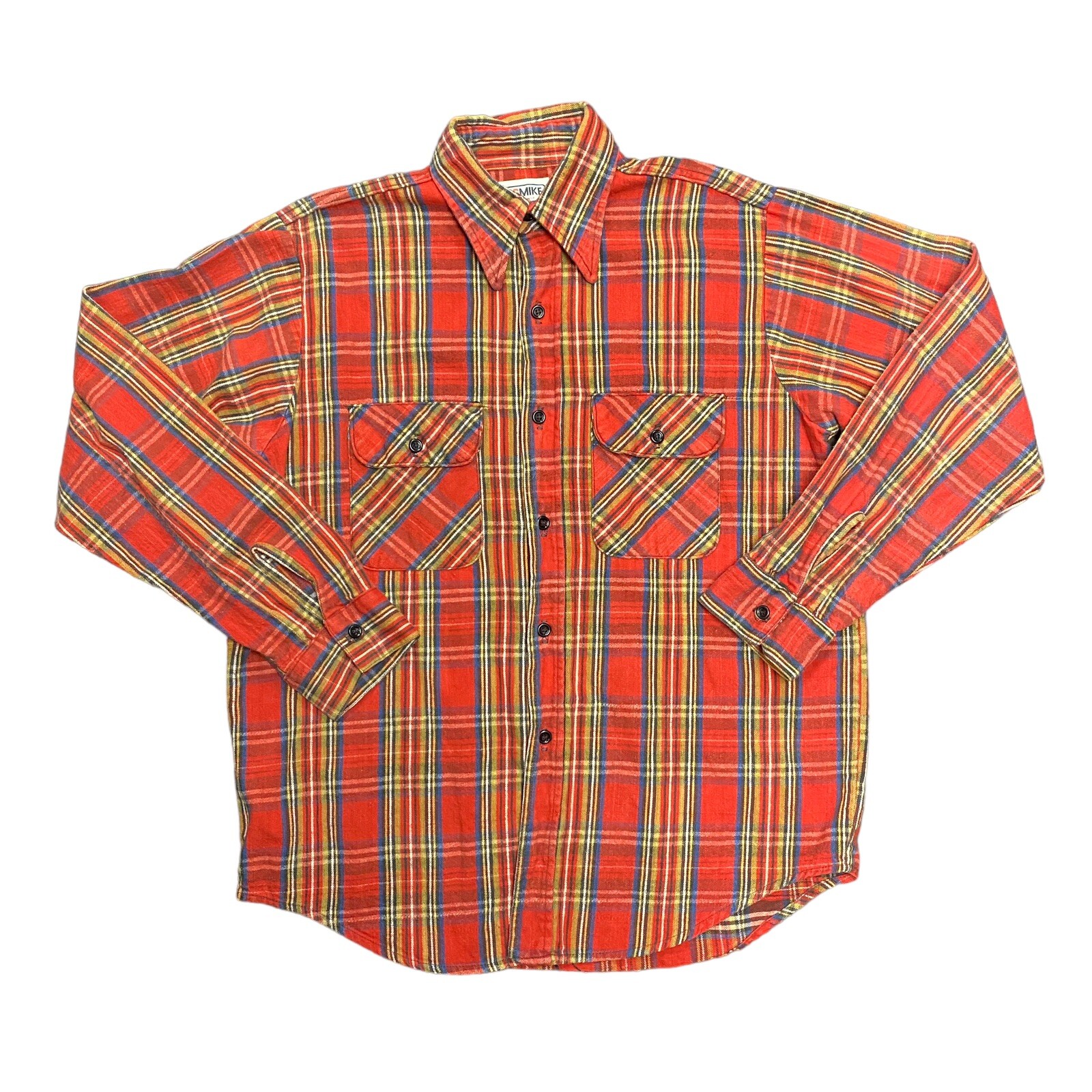 Vintage BIG MIKE PLAID FLANNEL SHIRT Made in USA Adu… - Gem