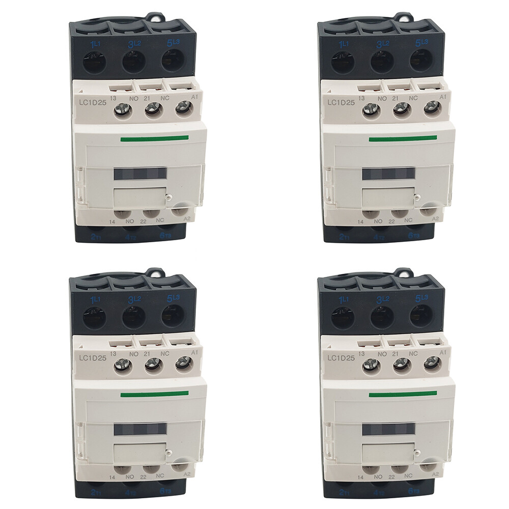 4PCS LC1D25E7 Contactor 48V coil AC 3P replace Schneider contactor ...