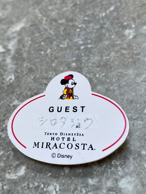 DISNEY TOKYO DISNEYSEA HOTEL MIRACOSTA GUEST NAMETAG PIN BADGE | eBay