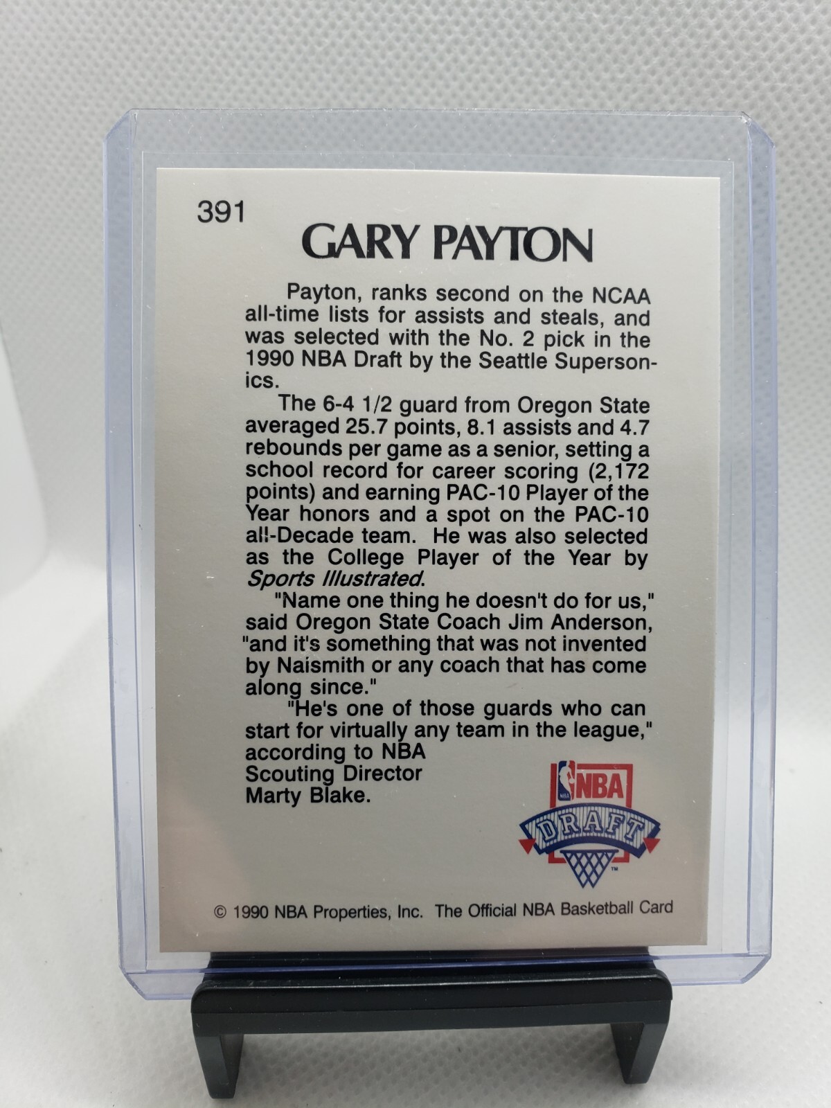 1990 NBA HOOPS Gary Payton Rookie Card #391 | eBay