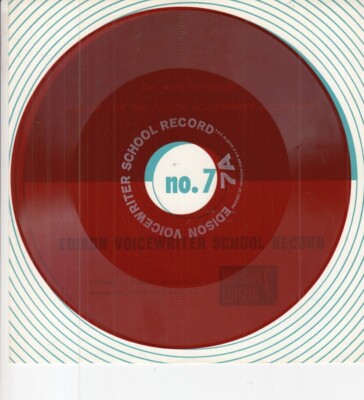 Vintage Thomas Edison Voicewriter Ruby Red Translucent Diamond Disc #7 ...