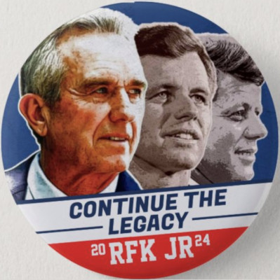 Large 3" Robert F. Kennedy Jr. Pinback Button President 2024 JFK RFK ...