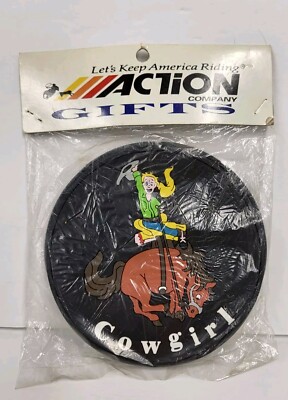 Cowgirl Rubber Coasters 4 Pack Rodeo Horse Riding Rodeo Action Company ...