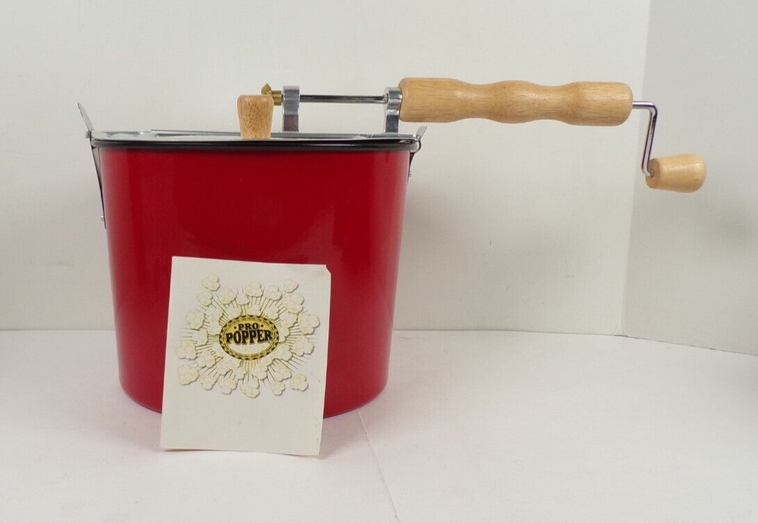 Pro Popper Popcorn Maker Stove Top Corn Popper Twist Turn Handle Manual ...