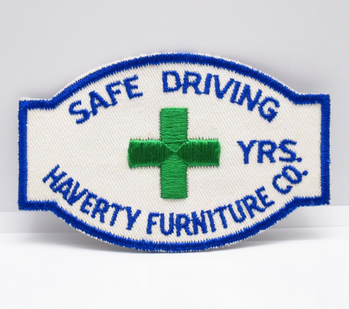 Haverty Furniture Safe Driving Patch Award Green Cross Workplace ...