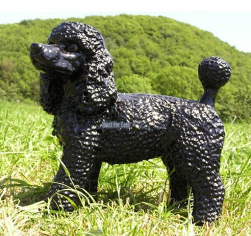 Pudel Dekofigur Hundefigur Hund Figur Statue Königs Fan Garten ...