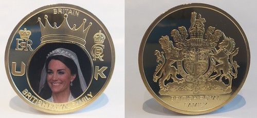 Catherine Princess of Wales Gold Coin Kate Middleton Royal Family ...
