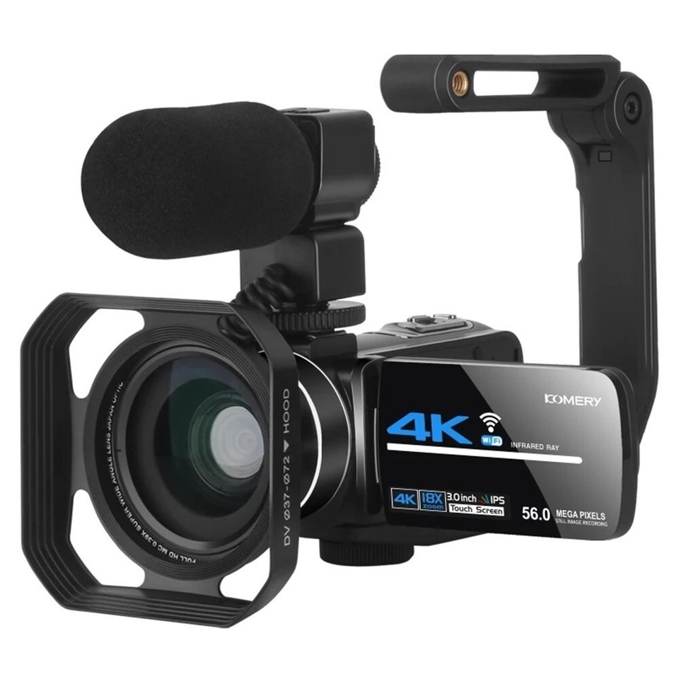 Digital 4K Hd Video Camera WiFi Recorder Camcorder 56MP 18X Black DV ...