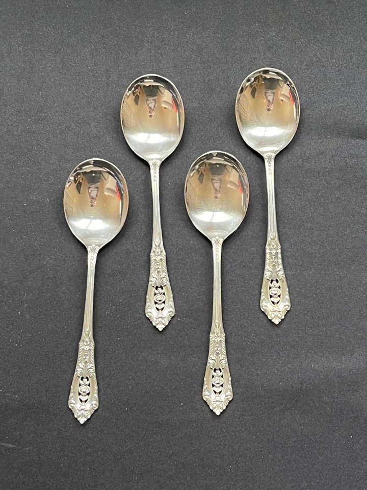 4 Rose Point Wallace Sterling Silver 6" Spoons 132 Gram Scrap | eBay