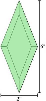 Colored Stained Glass Bevels - 2x6 Diamond - GREEN (5) | eBay