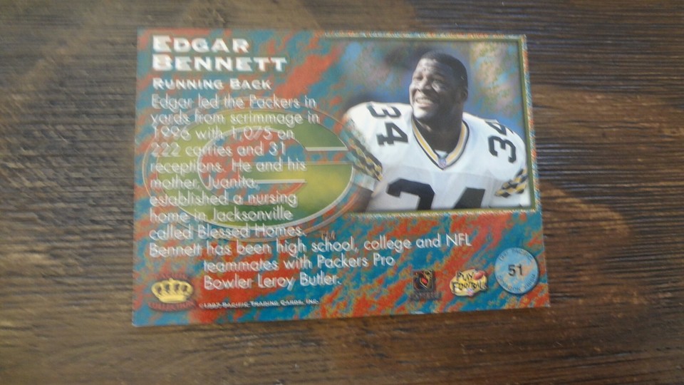 1997 PACIFIC COLLECTION #51 EDGAR BENNETT FOOTBALL CARD | eBay