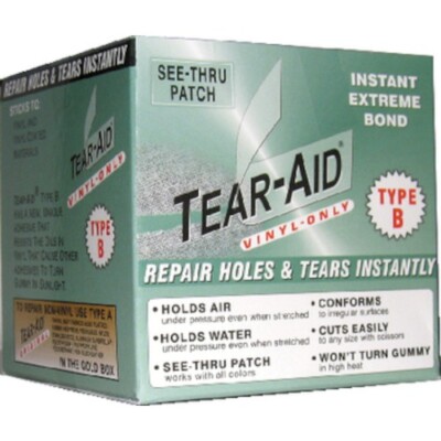 Tear Repair Tear-Aid Clear Vinyl Repair Patch Kit - 3" x 5' Roll | eBay