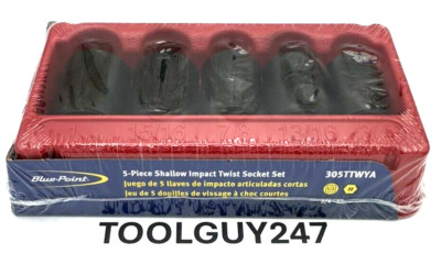 SNAP ON / BLUE POINT 305TTWYA 3/4-1” Shallow Twist Impact Socket Set ...