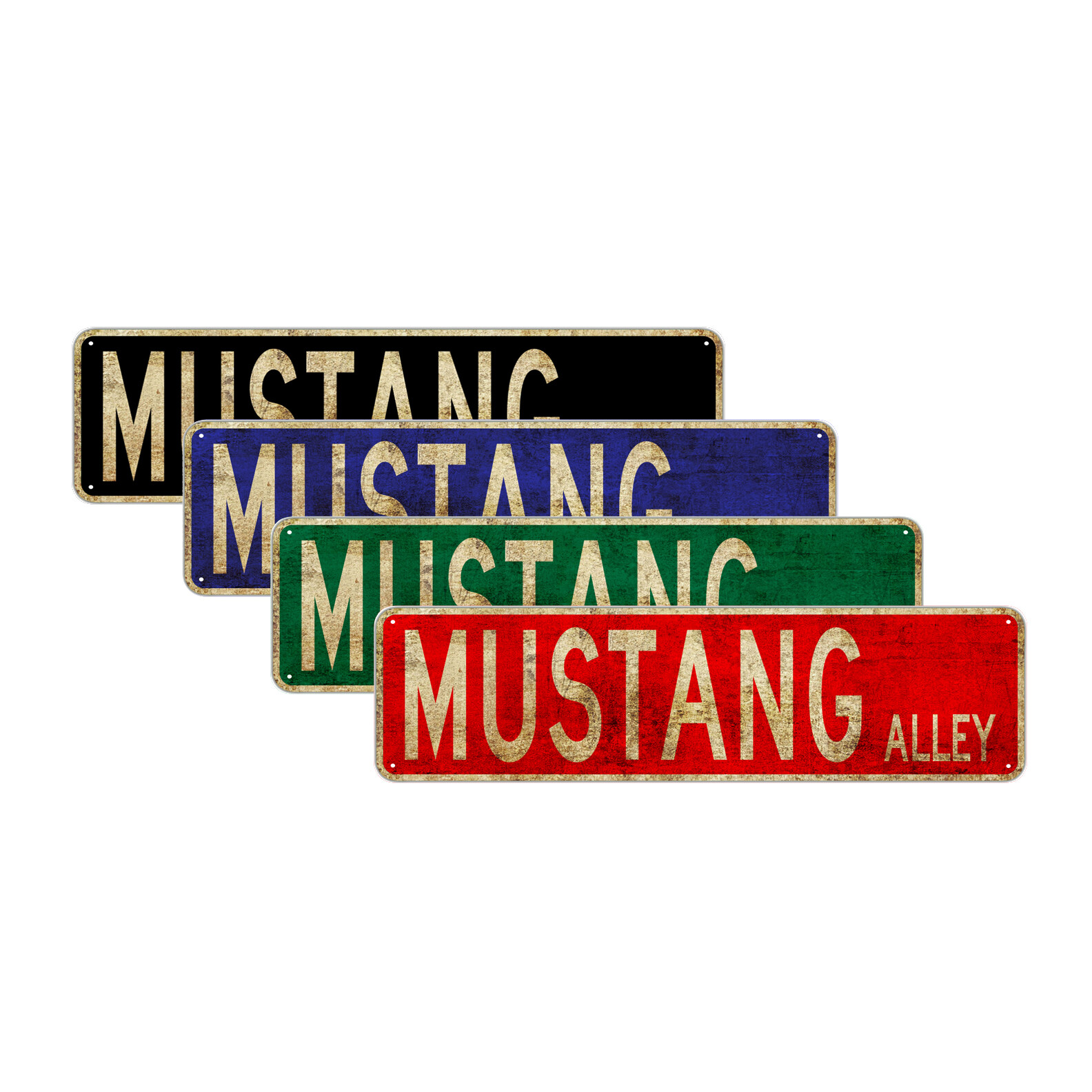 Mustang Alley's Bar, Bowling and Bistro Street Sign| For Décor Aluminum ...
