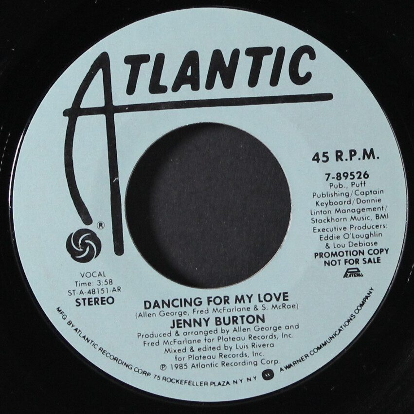 JENNY BURTON: dancing for my love / same ATLANTIC 7" Single 45 RPM | eBay