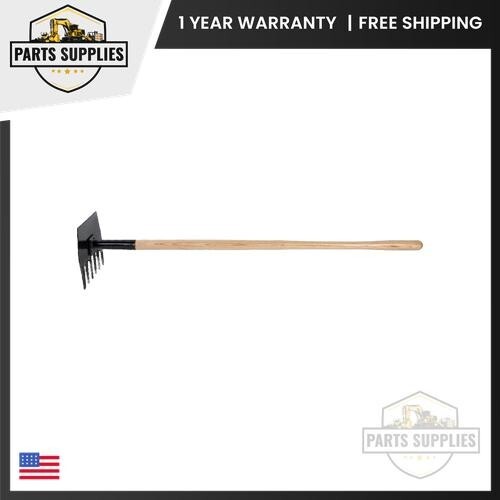 2 Pcs 48" Mcleod Landscaper & Fire Rake with 6 Tines 10 1/2" Tempered ...