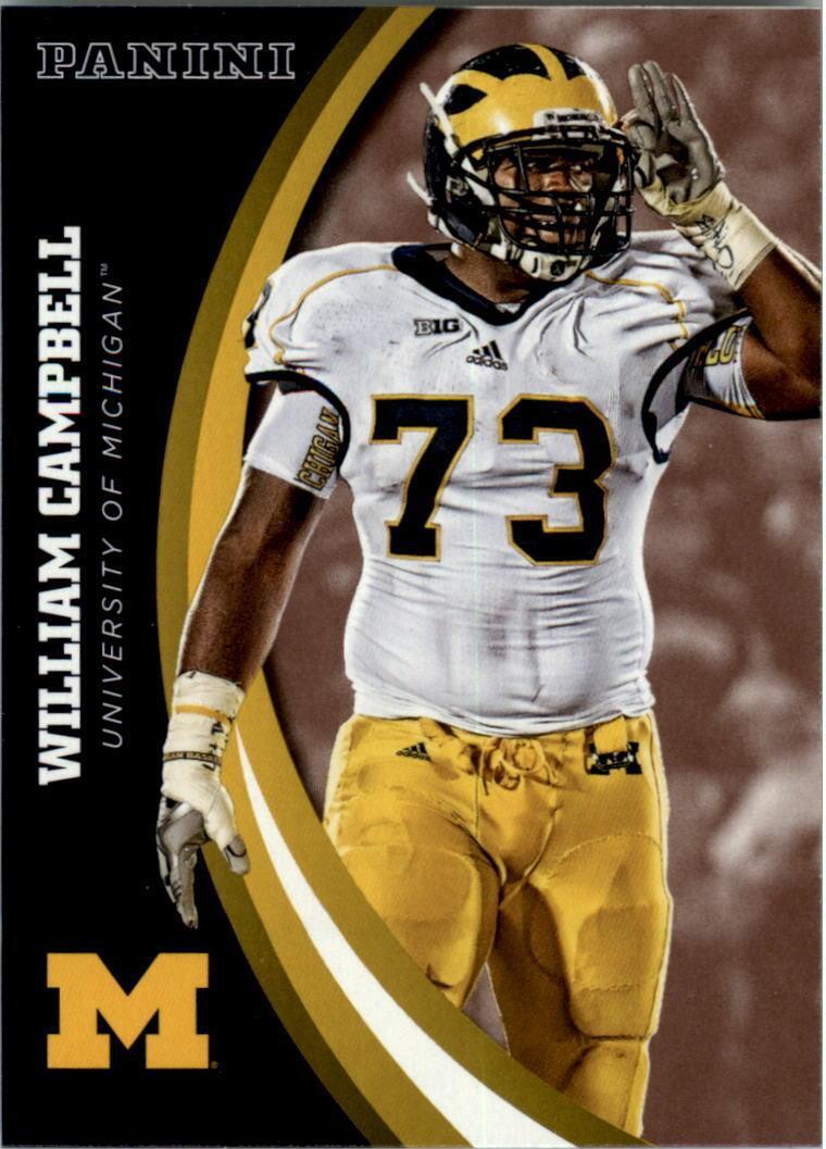 2015 Panini Michigan Wolverines - William Campbell #40 (RC) for sale ...