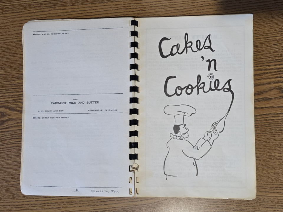 VTG 80s Wyoming Comm. Cookbooks 50s Hand Written Recipes MCM Midwest ...