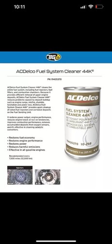 ACDelco Fuel System Cleaner BG Fuel System Cleaner 44k Gasoline Engine ...