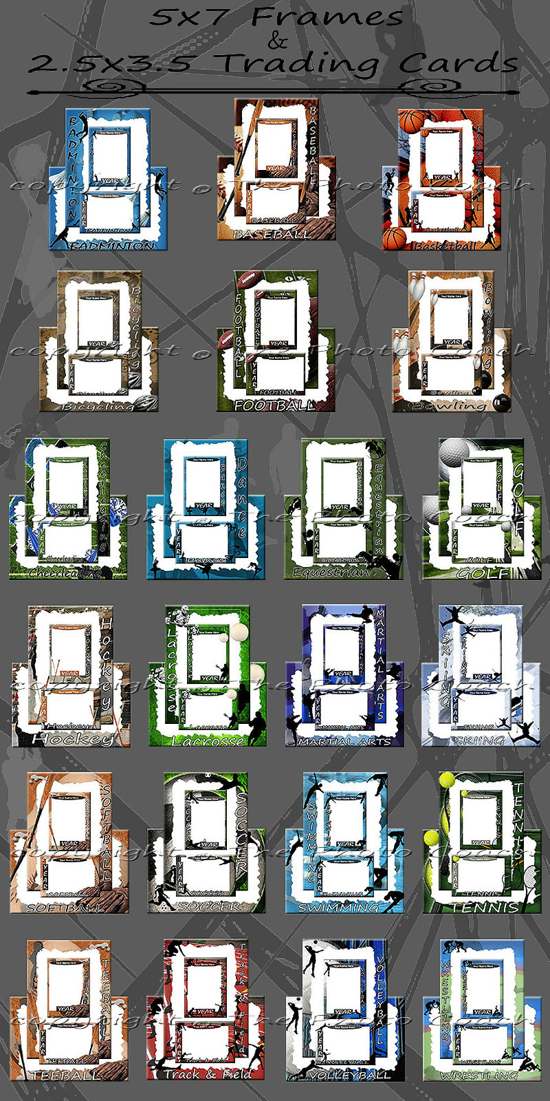 Digital Backgrounds Backdrops Sports Team Trading Cards Photo Memory ...