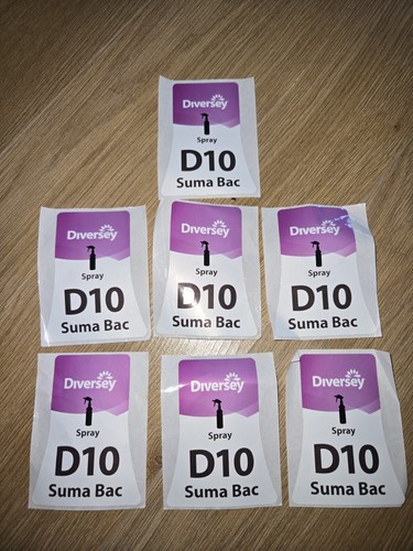 Diversey Suma Bac D10 Spray Sticker x1 - NEW | eBay UK