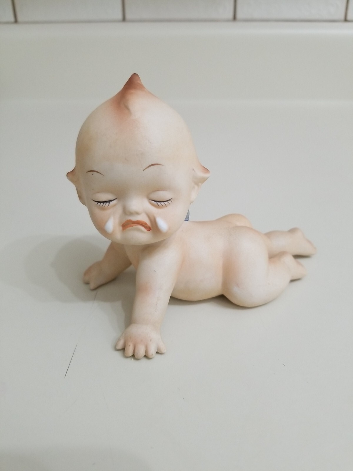 PIANO BABY ~ VINTAGE CRYING CUPIE KEWPIE BISQUE PORCELAIN Figurine | eBay