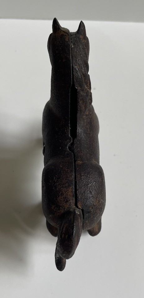 Rare Vintage Cast Iron Beauty Horse Coin Bank & Prancing Cast Iron ...