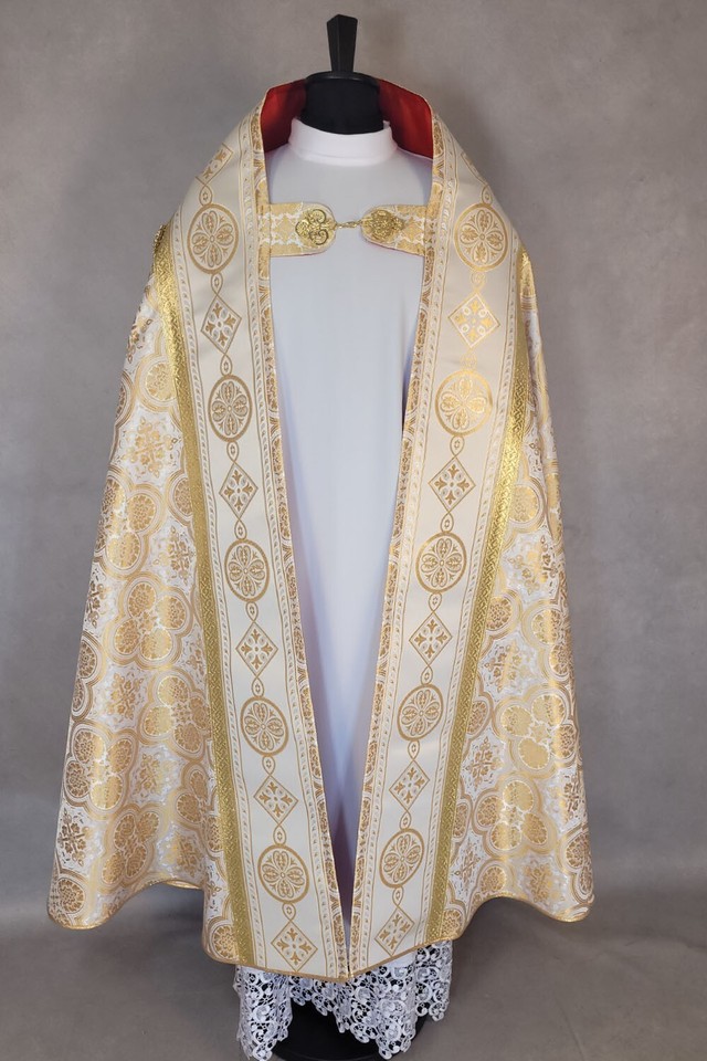 Gold Roman style Cope,brocade orphrey, vestment | eBay