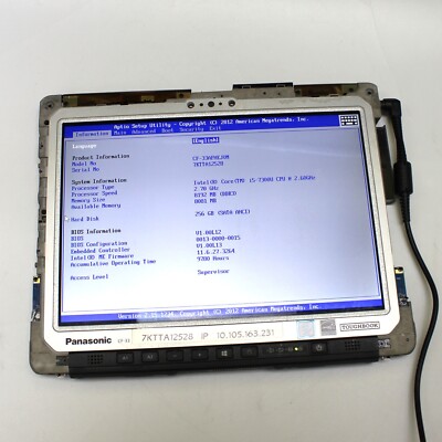 LOT OF 10 Panasonic Toughbook CF-33 Tablet MK1 I5-7300U 8GB, NO BAT ...