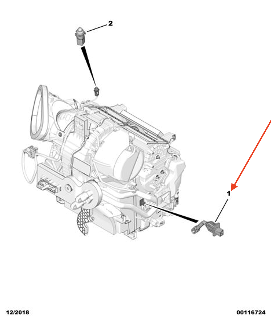 PEUGEOT 2008 Evaporator Sensor 9833381880 New Genuine | eBay