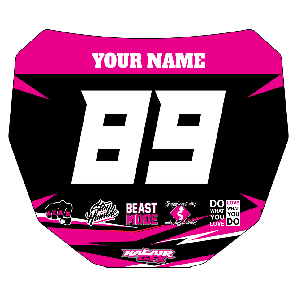 ODI DH Bike Number Plate - Personalized Racing Graphics with Your Name ...