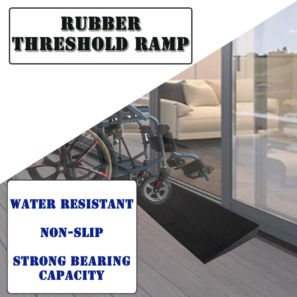 Non-Slip Solid Rubber Threshold Ramp cuttable Black Engineering Equipment | eBay
