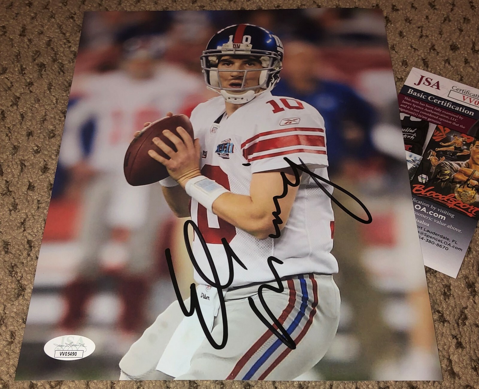 Eli Manning | Autographed Football Memorabilia & NFL Merchandise