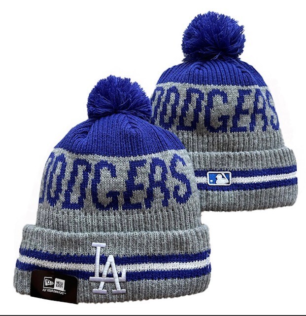 Authentic New Era MLB Dodgers Beanie Fleece Lined Knit World Series ...