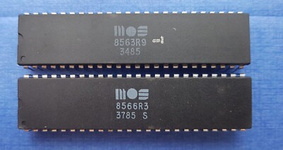 MOS 8566R3 VIC II E PAL-B / 8563R9 VDC Video Chips for Commodore 128 in ...