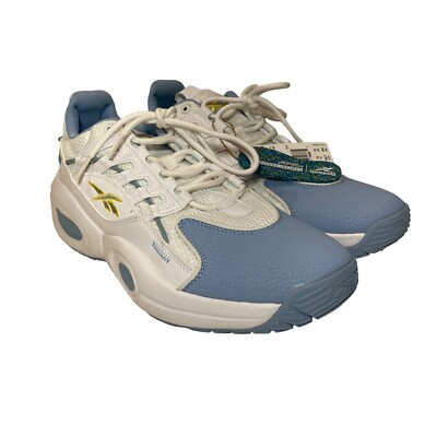 Reebok Solution Mid Nuggets White Fluid Blue Toxic Basketball Shoes Men ...