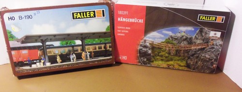 Faller HO B-190 Train Platform Model Kit & Faller 180391 HO Suspended ...