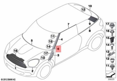 Genuine MINI Cooper JCW One R60 R61 Moulding Side Panel Front Right ...