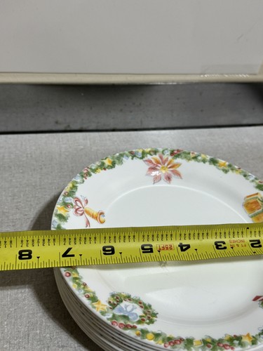 Corelle Christmas Joy Salad Dessert Plates 7.25” Set of 10 Retired ...