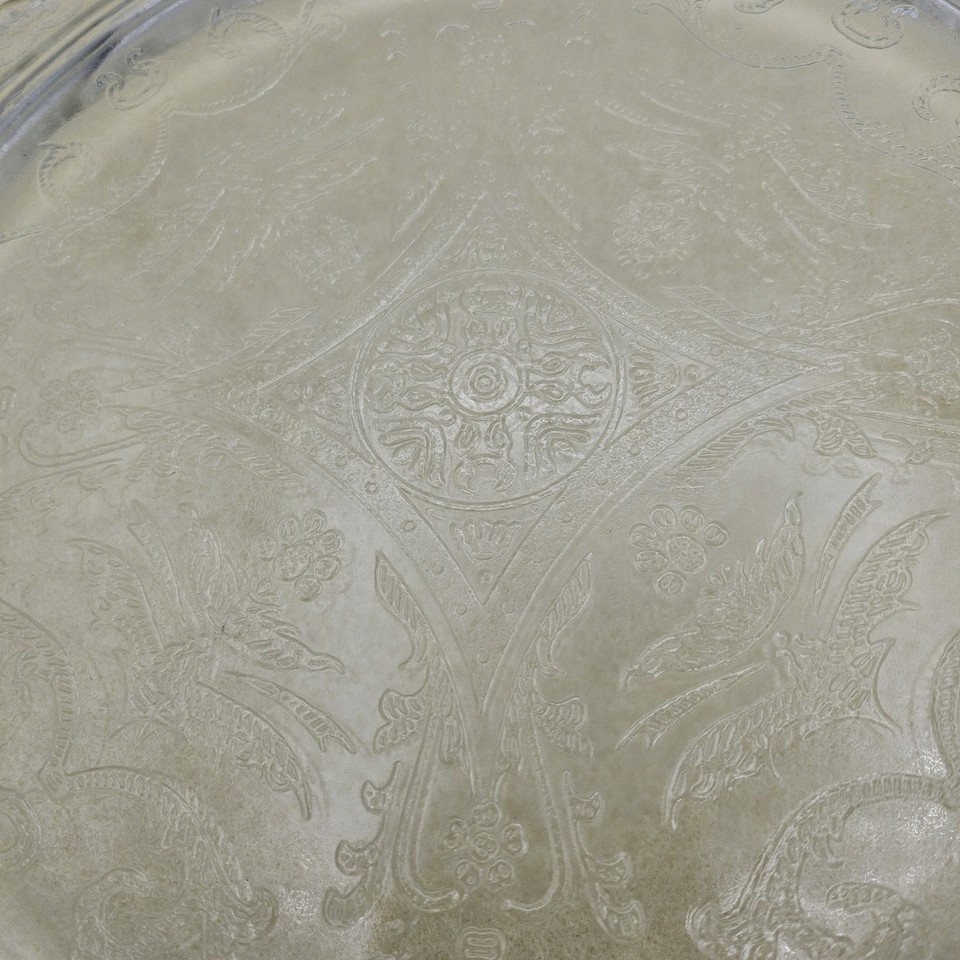 Federal Glass Madrid Pattern Clear Depression Glass Square Dinner Plate ...